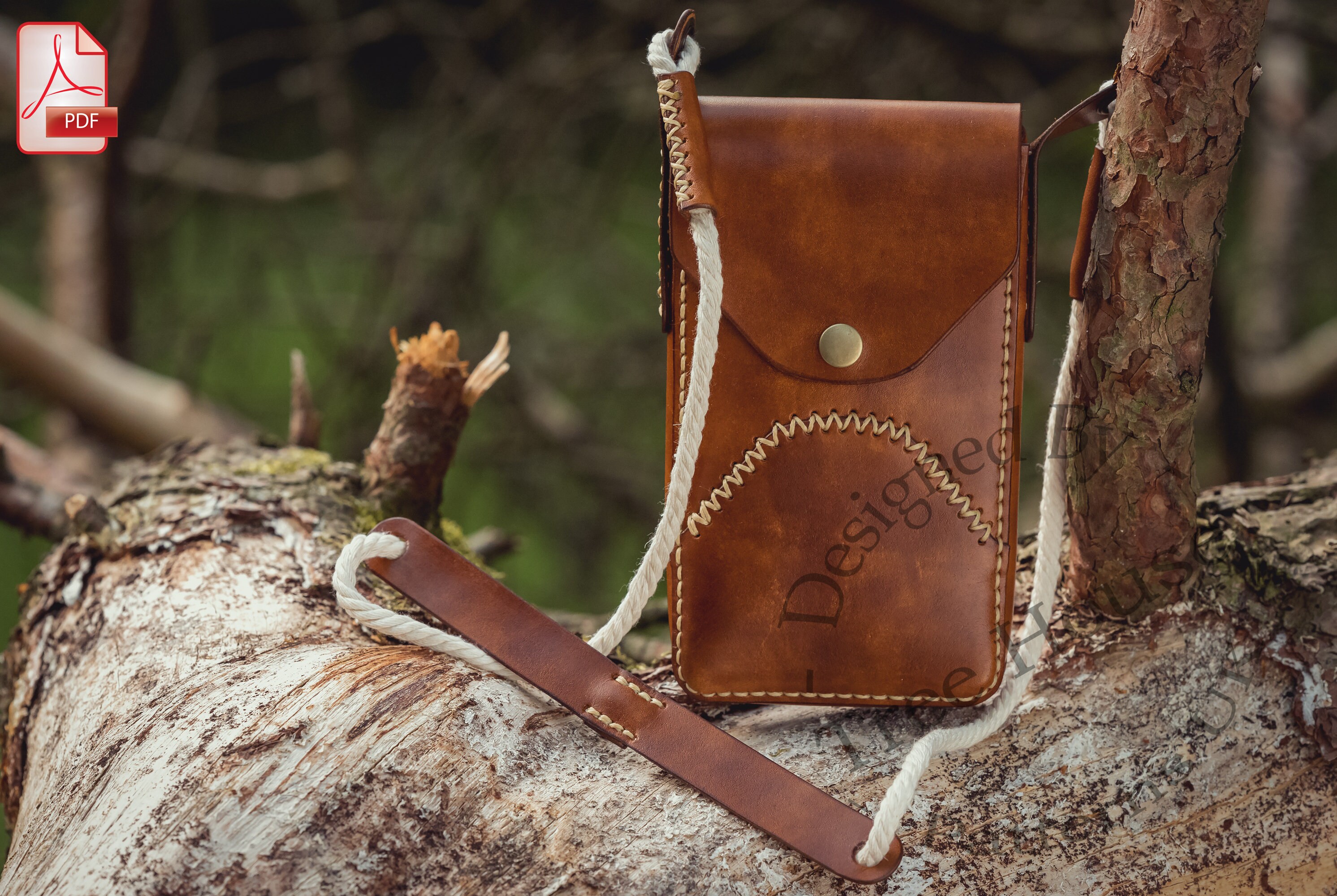 Leather PDF Pattern for Neck Bag Digital Pattern for Neck - Etsy UK