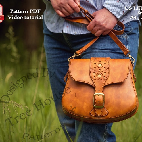 Small Leather Shoulder Bag Pattern Crossbody Bag PDF Pattern - Etsy