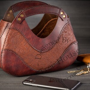 Small Handbag Leather Pattern PDF Evening Purse Digital Template - Etsy