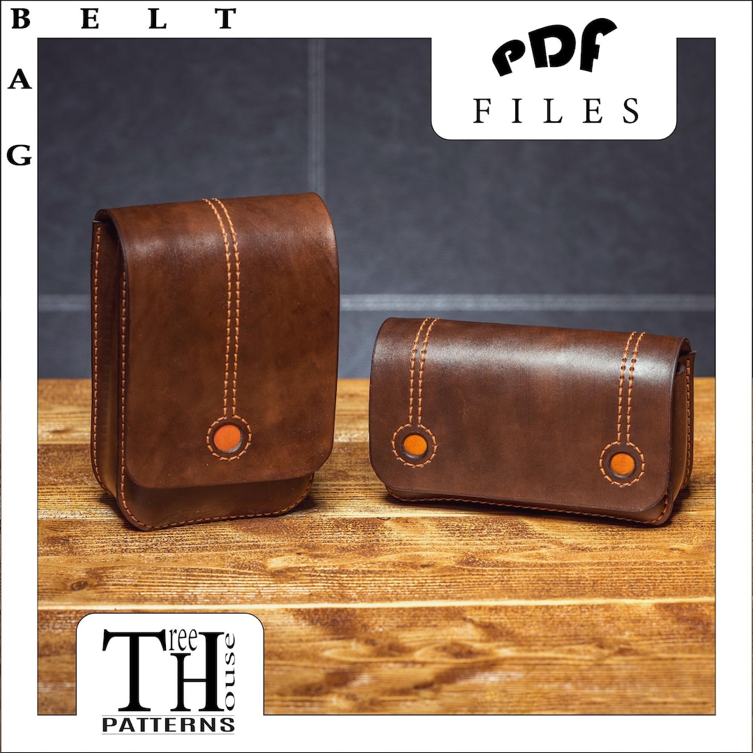 Belt Bag Leather Pattern PDF - Waist Bag Digital Template - Etsy