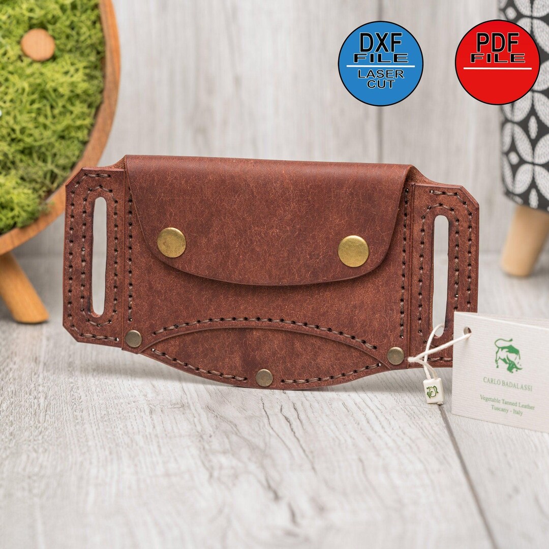 Leather Belt Wallet Pattern: Card Holder Template (DXF & PDF) - Etsy