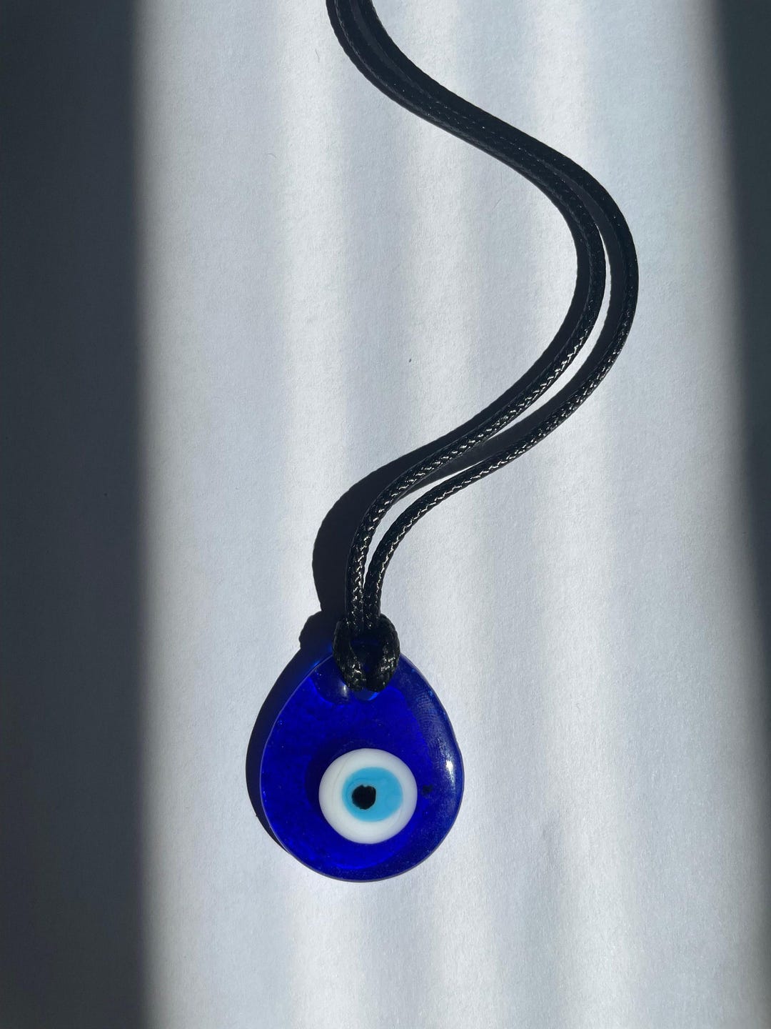 Blue Nazar Evil Eye Teardrop Amulet Necklace - Etsy