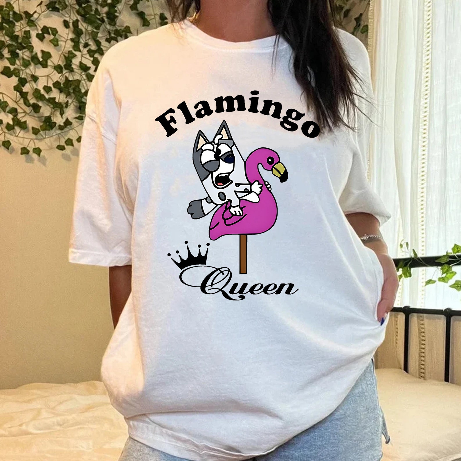 I'm the Flamingo Queen Png, Bluey Funny PNG, Bluey Family Png, Decal ...