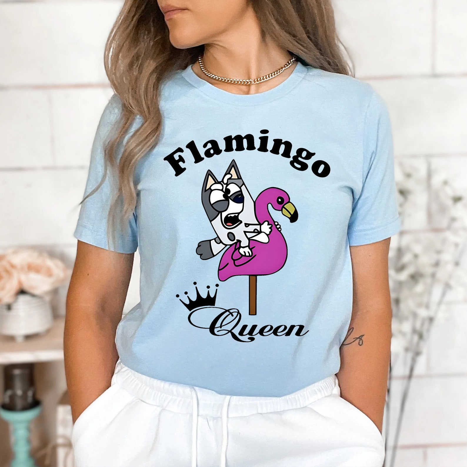 I'm the Flamingo Queen Png, Bluey Funny PNG, Bluey Family Png, Decal ...