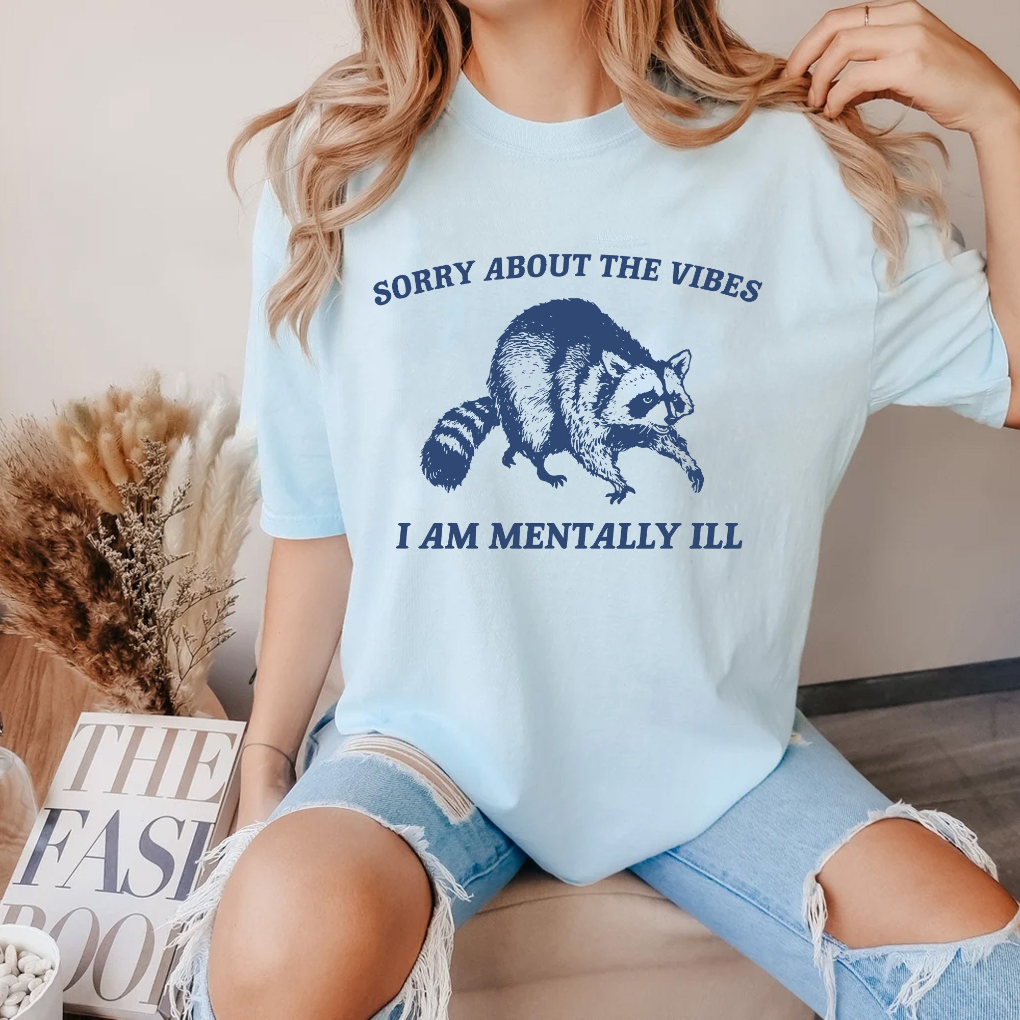 Sorry About the Vibes Raccoon PNG Digital File, Weird Meme Merch PNG ...