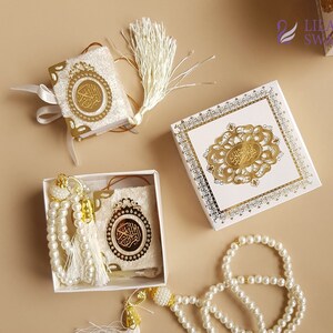 Luxury Islamic Gift Set Custom Mini Quran and Rosary, Islamic Occasions ...
