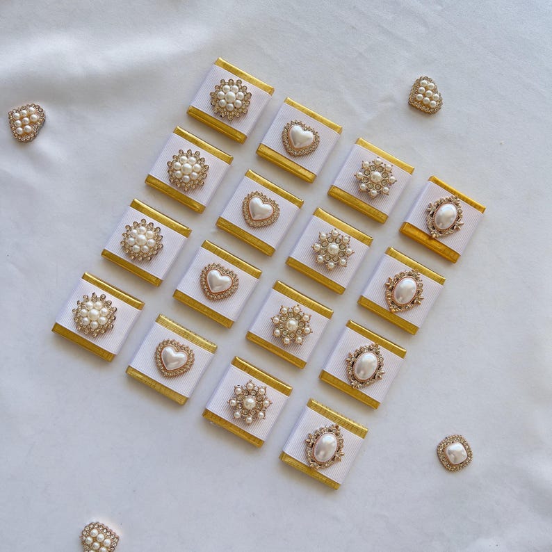 Pearl Embellished Chocolate Wedding Favors, Custom Party Candy - Etsy