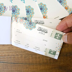 Eid Money Check Book, Eidya Check Book, Eid Gift for Kids, Islamic ...