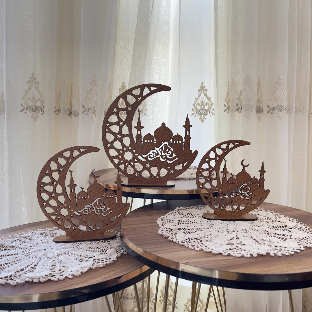 4PCS Ramadan Decoration 2025, Ramadan Table Centerpiece, Islamic Decor ...