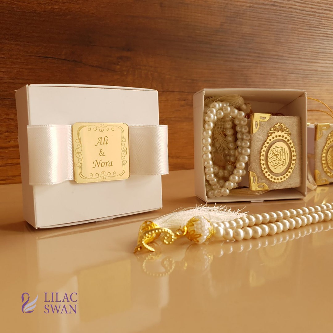 Luxury Islamic Gift Set Custom Mini Quran and Rosary, Islamic Occasions ...