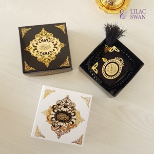 Luxury Islamic Gift Set Custom Mini Quran and Rosary, Islamic Occasions ...