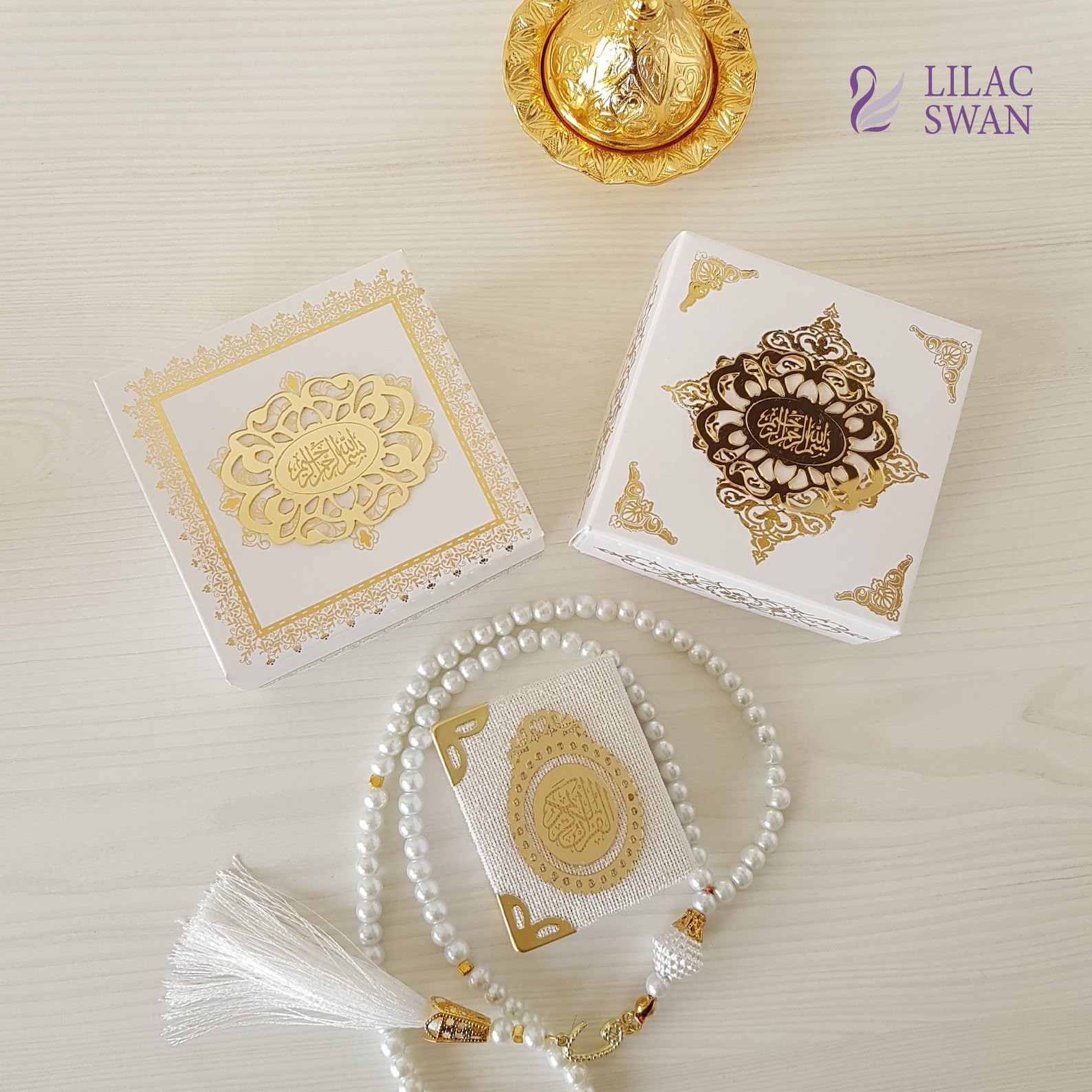 Luxury Islamic Gift Set Custom Mini Quran and Rosary Islamic - Etsy