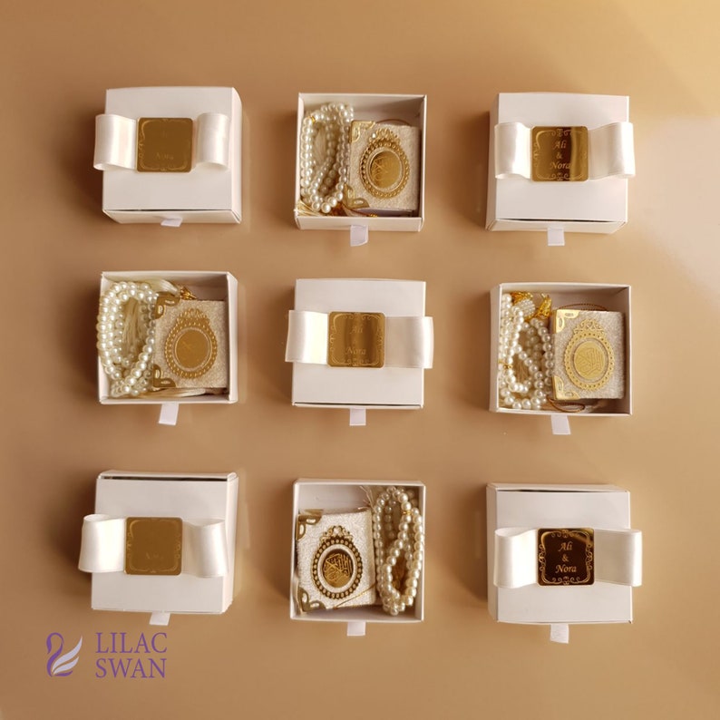 Luxury Islamic Gift Set Custom Mini Quran and Rosary Islamic - Etsy