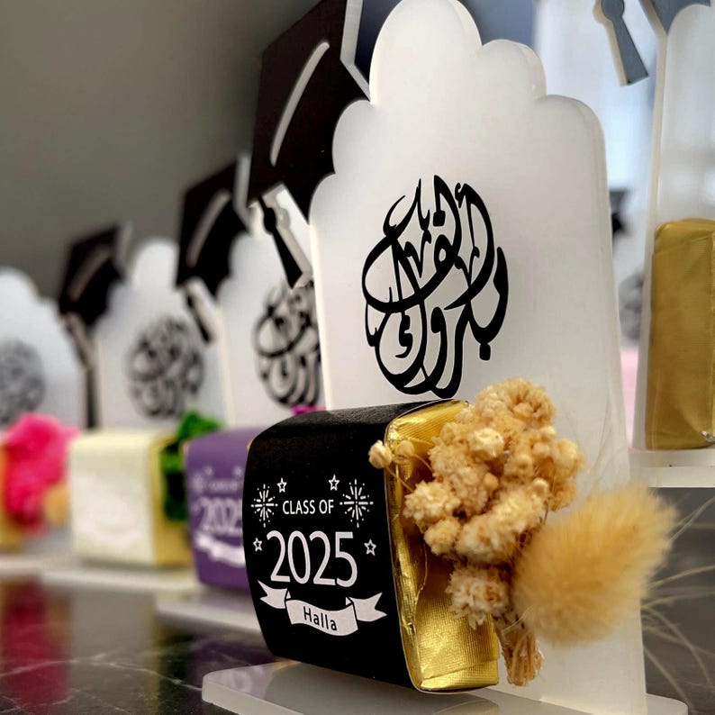 Graduation Chocolate Favors, Custom Arabic Candy Box (25 PCS) - Etsy