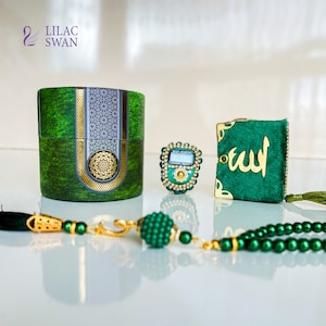 Luxury Islamic Gift Set Custom Mini Quran and Rosary Black, Quran Gifts ...