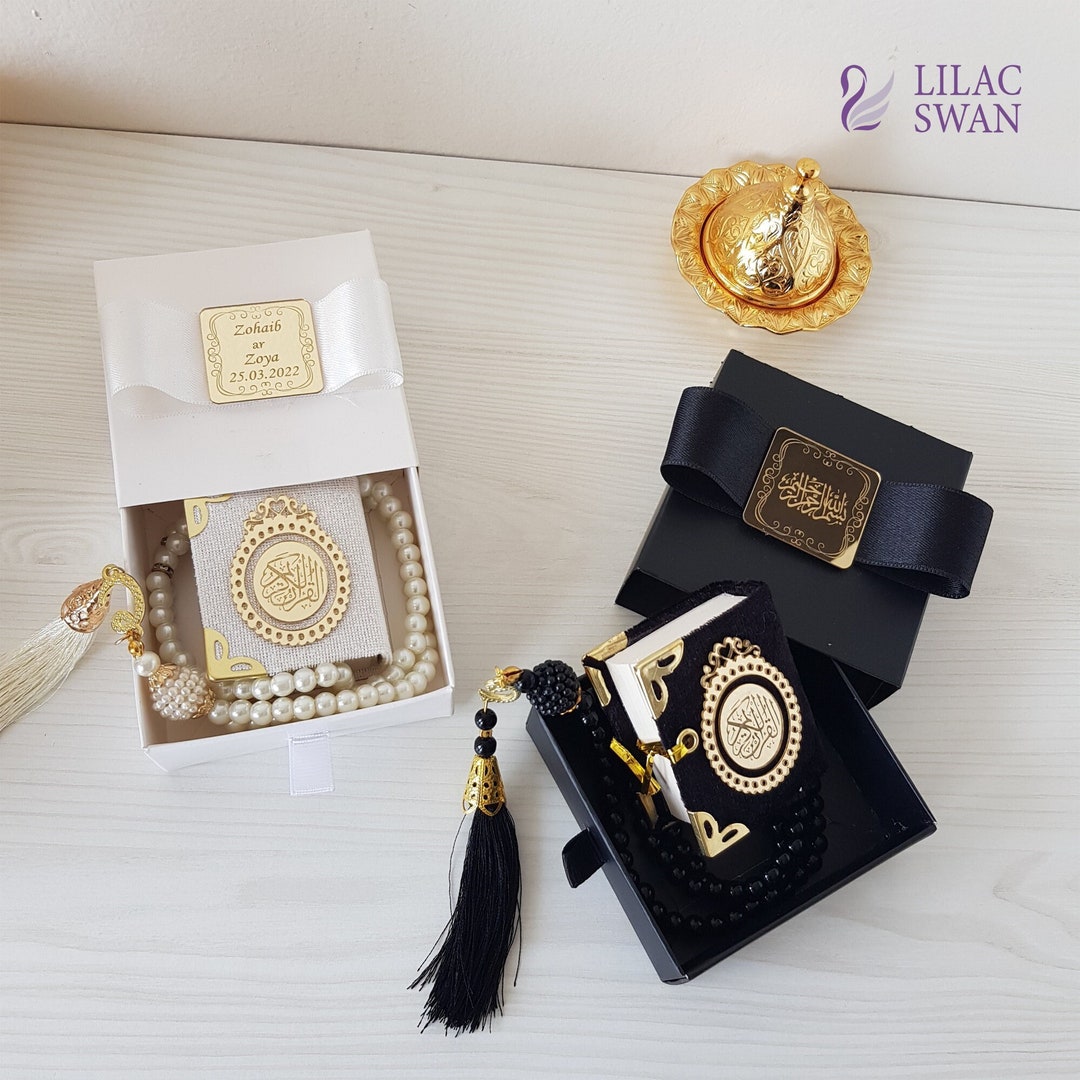 Luxury Islamic Gift Set Custom Mini Quran and Rosary, Quran Gifts, Eid ...