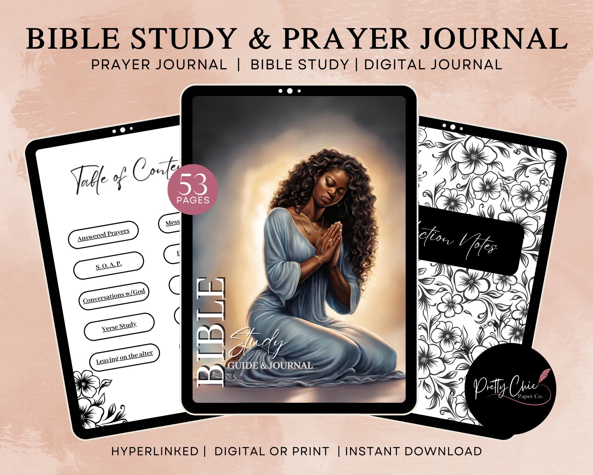 Digital/printable Bible Study & Prayer Journal #6 - Etsy