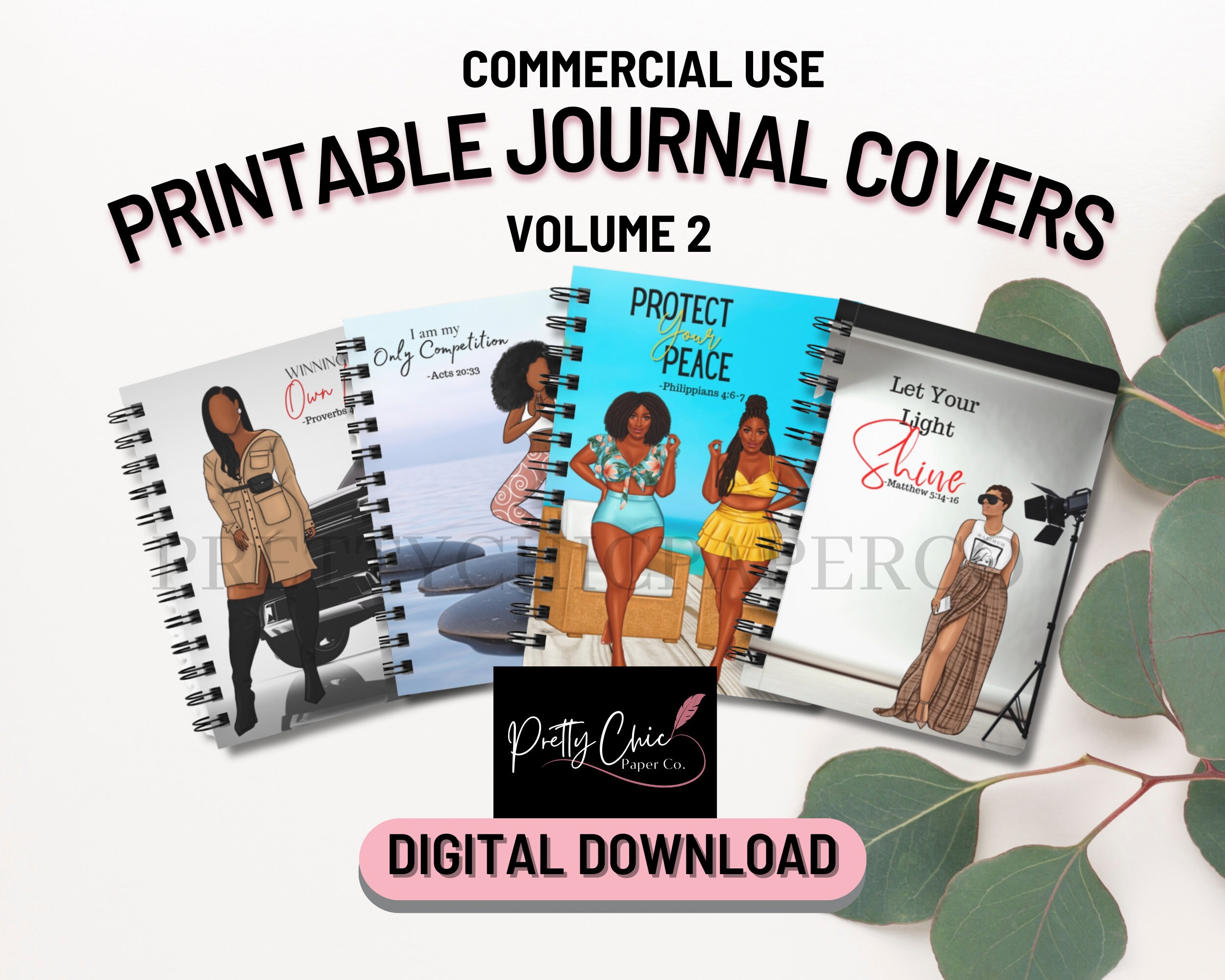 Printable Journal Covers, Planner Notebook Covers, Digital Planner ...