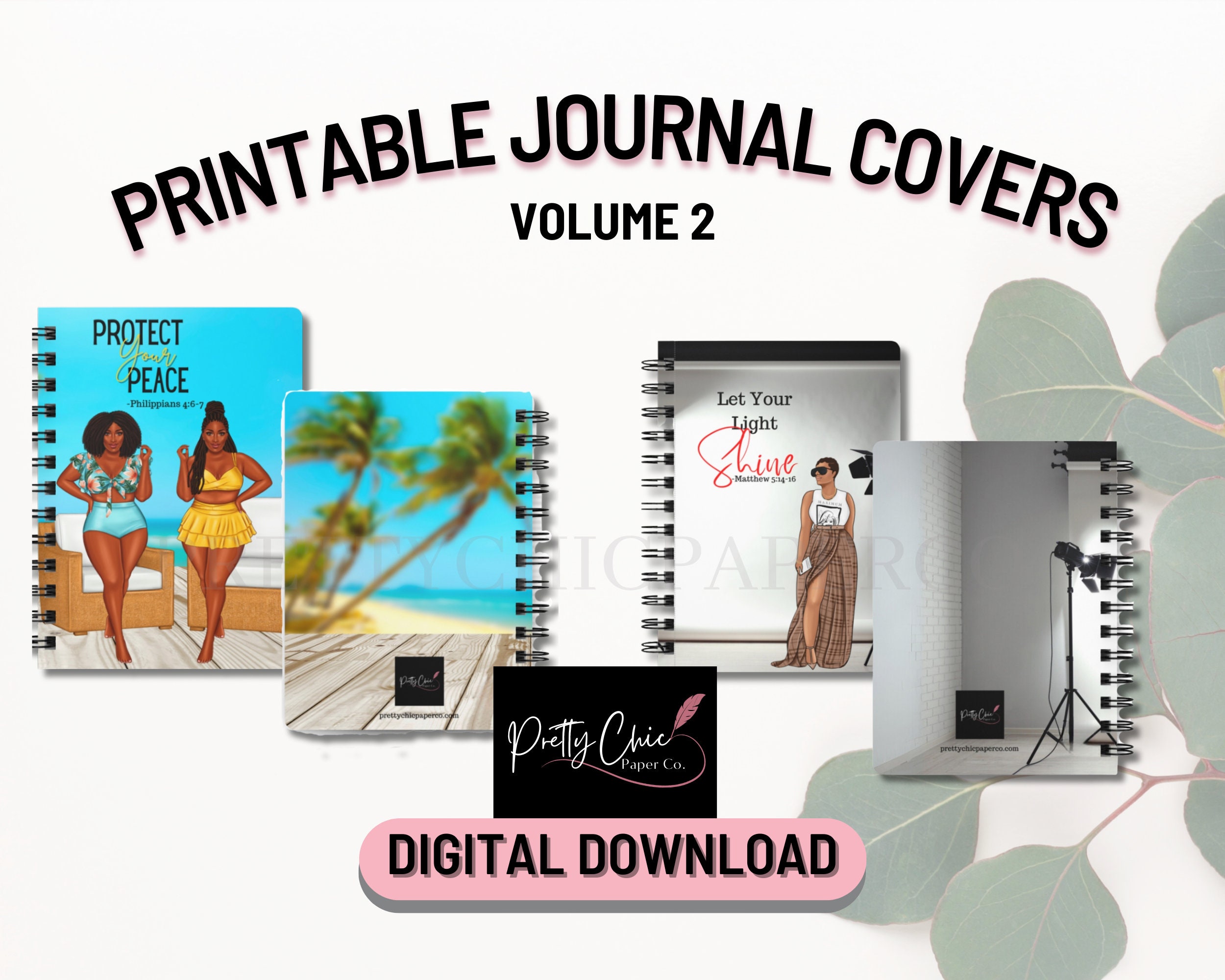 Printable Journal Covers, Planner Notebook Covers, Digital Planner ...