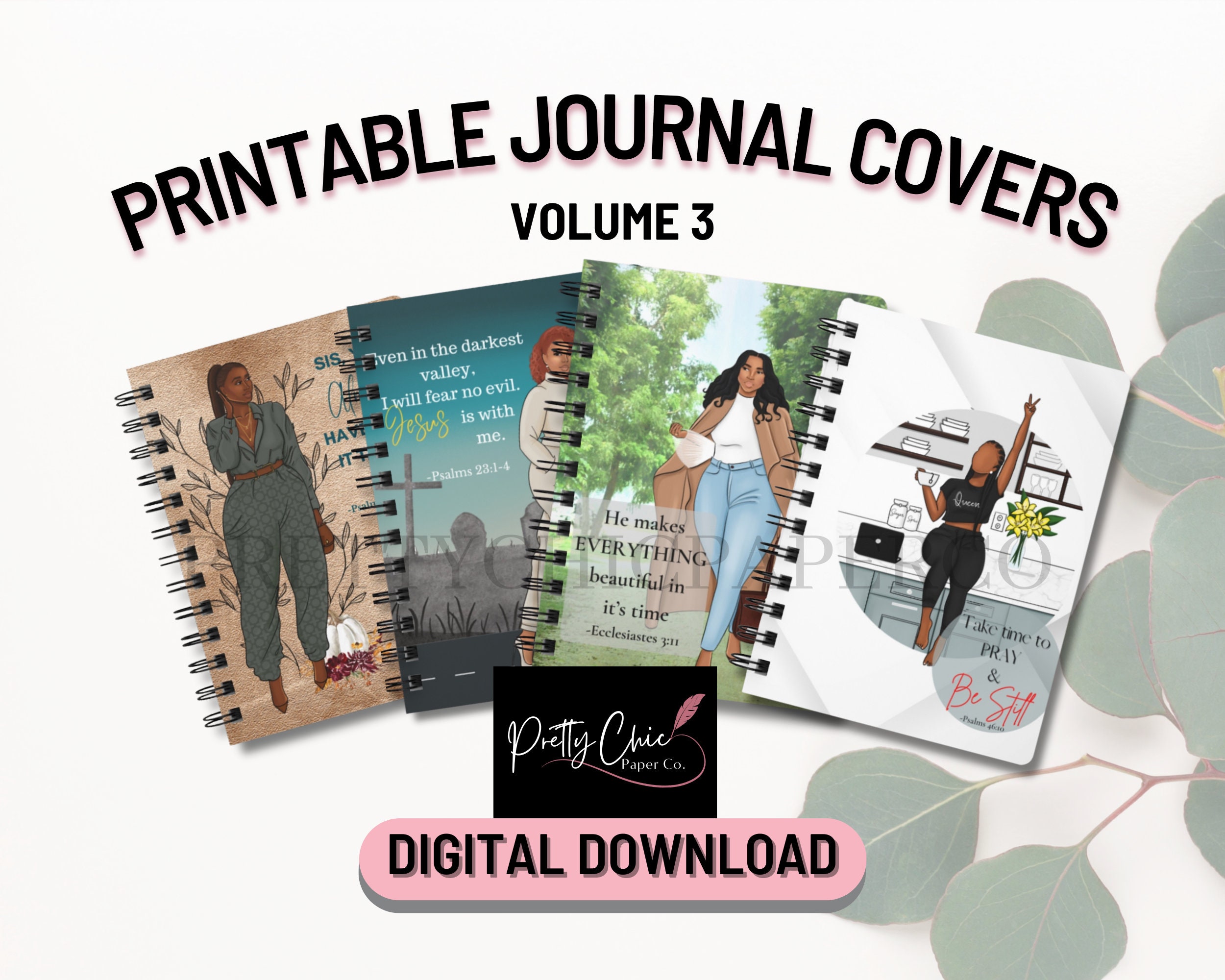 Printable Journal Covers, Planner Notebook Covers, Digital Planner ...