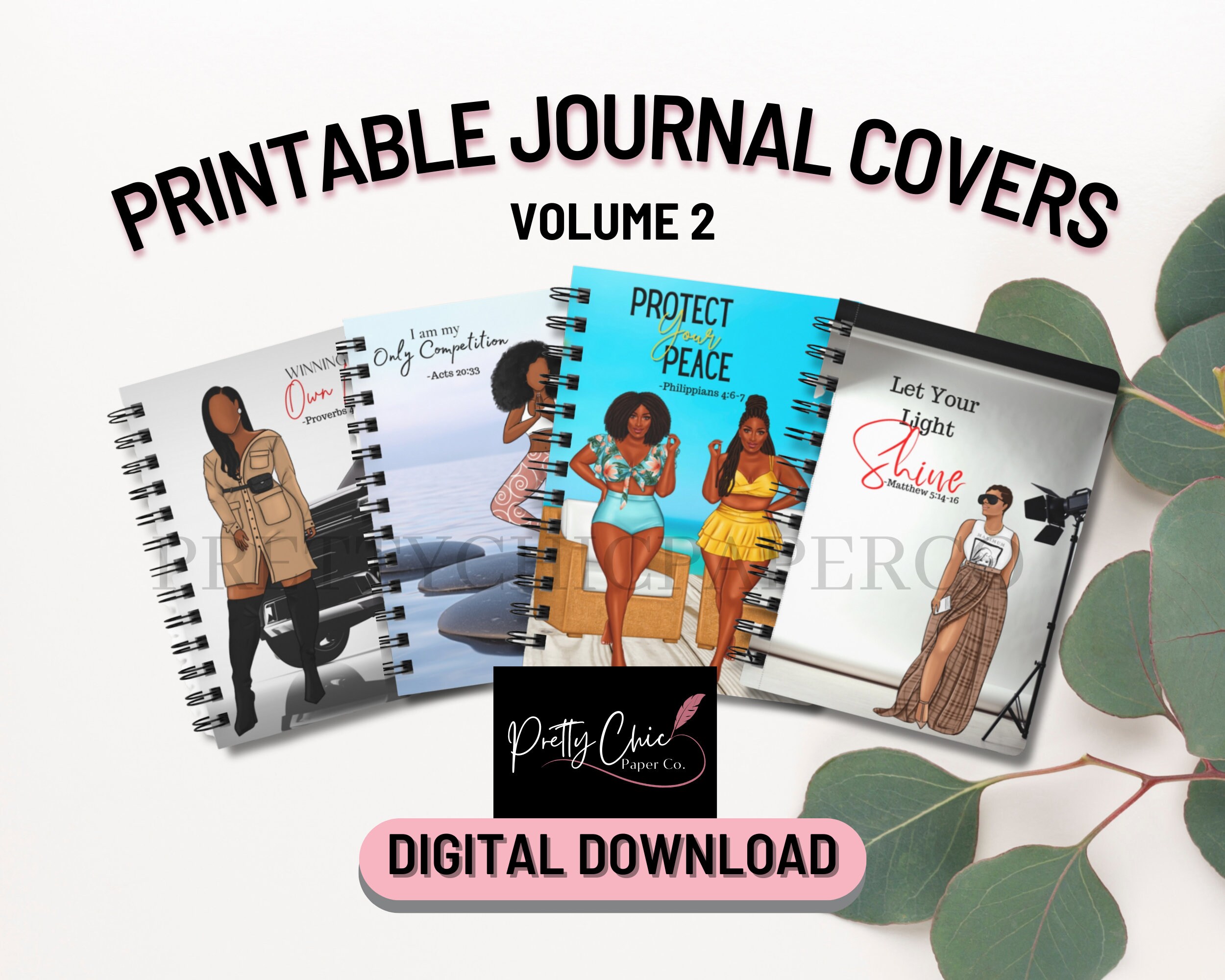 Printable Journal Covers, Planner Notebook Covers, Digital Planner ...