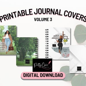 Printable Journal Covers, Planner Notebook Covers, Digital Planner ...