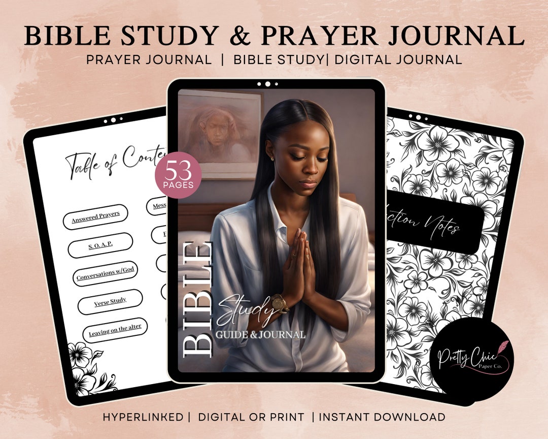 Digital/printable Bible Study & Prayer Journal #8 - Etsy