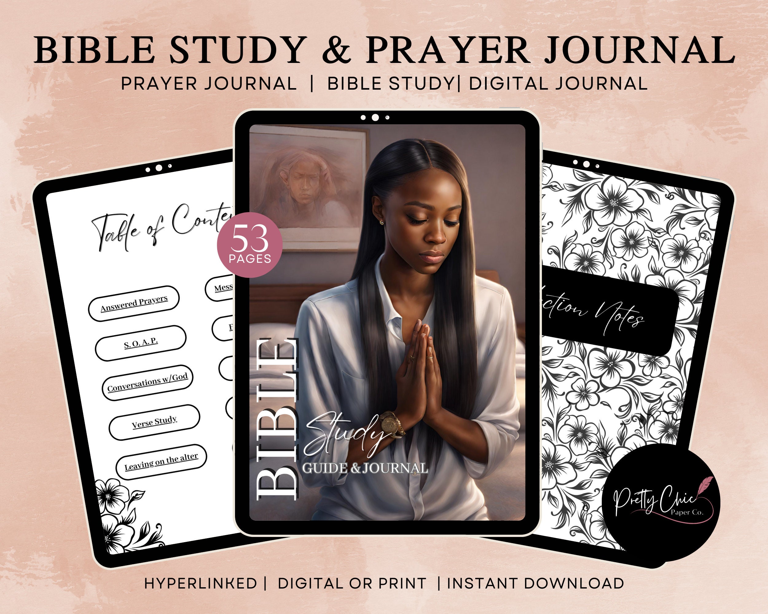 Digital/printable Bible Study & Prayer Journal #8 - Etsy