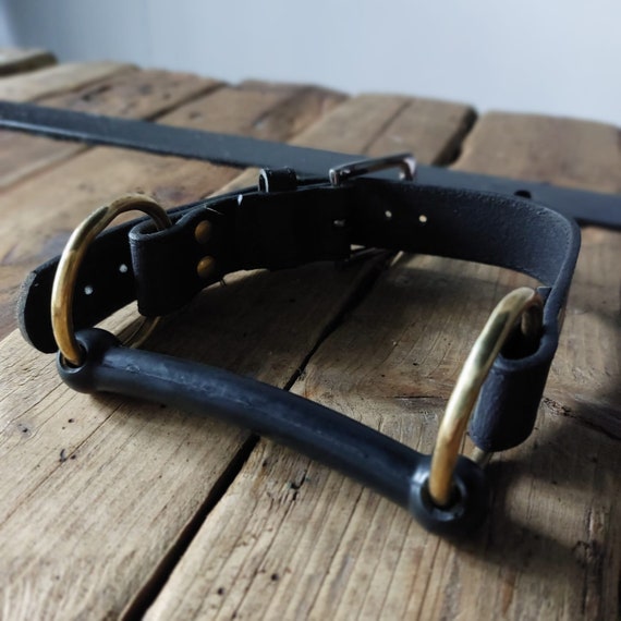 Fetish Rubber Bit Gag BDSM Leather Straps Bondage | Etsy