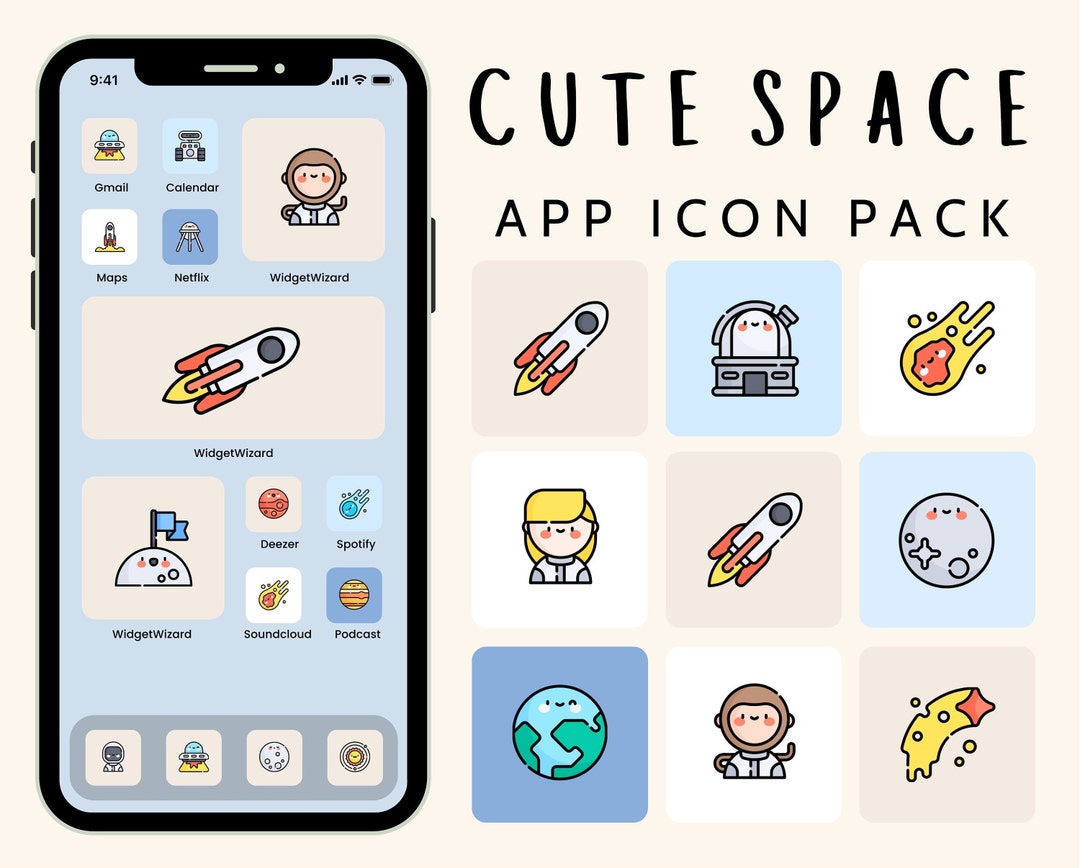 Cute Aesthetic App Icons for Ios & Android Kawaii Home Screen Decor ...