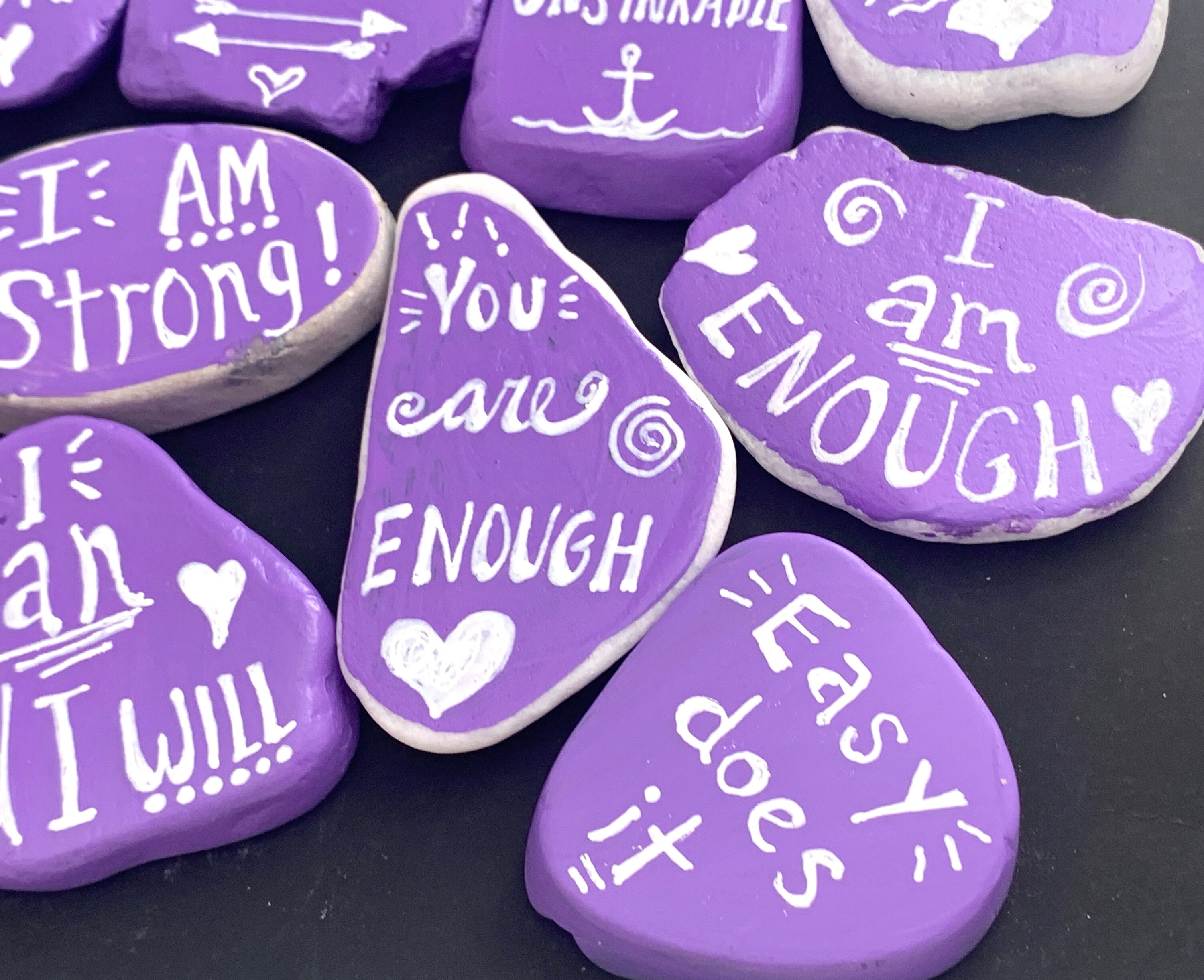 Recovery Purple Awareness Rock With - Etsy