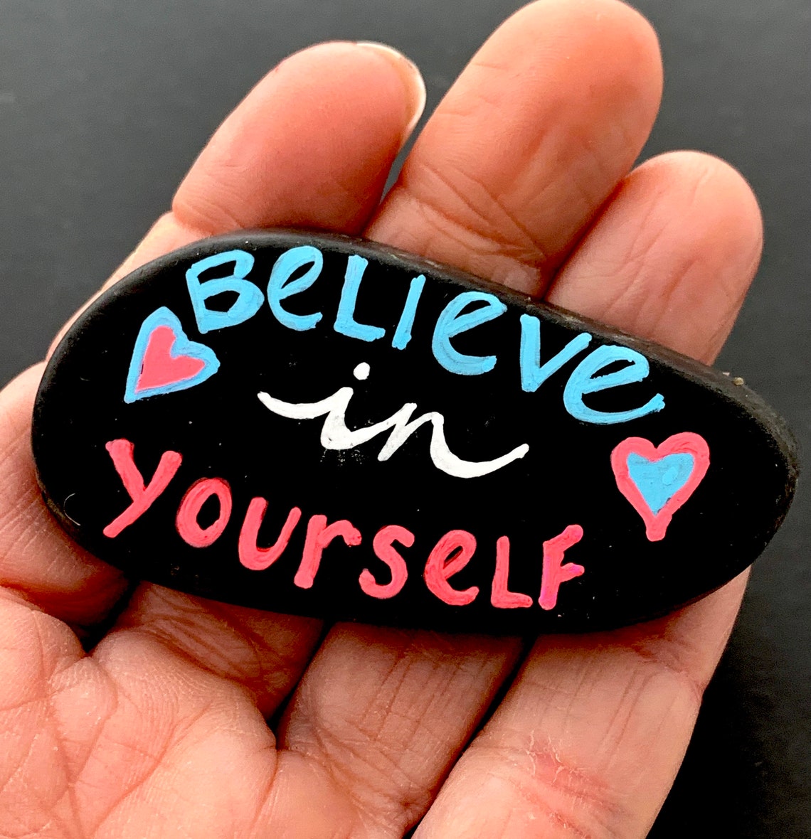 Bright Colored Inspiring Rocks With Heart and Soul Inspired - Etsy