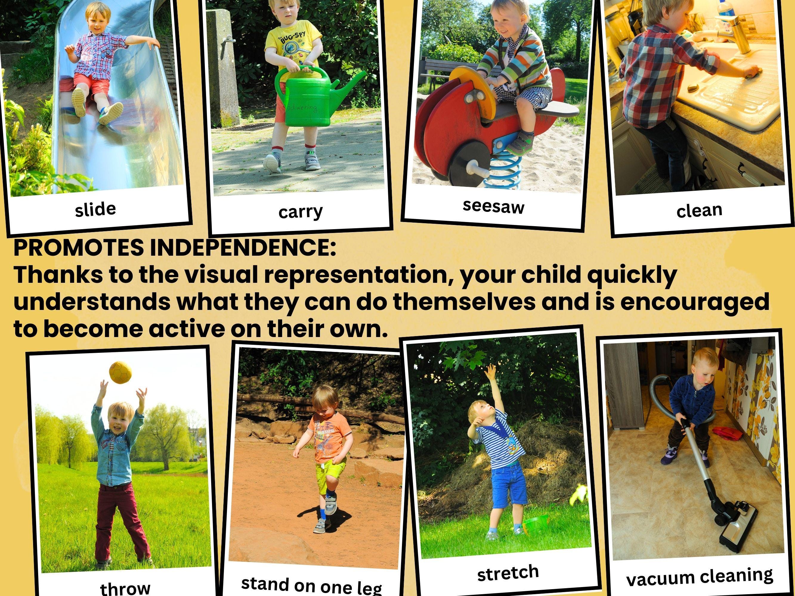 Action Verbs Flashcards for Kids Action Words Poster Verb Sheet ...