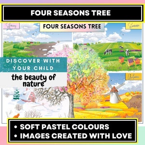 Four Seasons Print, Montessori 4 Seasons Printable, Educational Posters ...