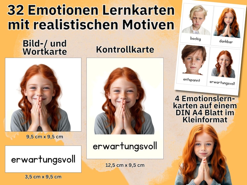 Realistische Emotionen deutsch Karten Gefühle, Gefühlskarten reale ...