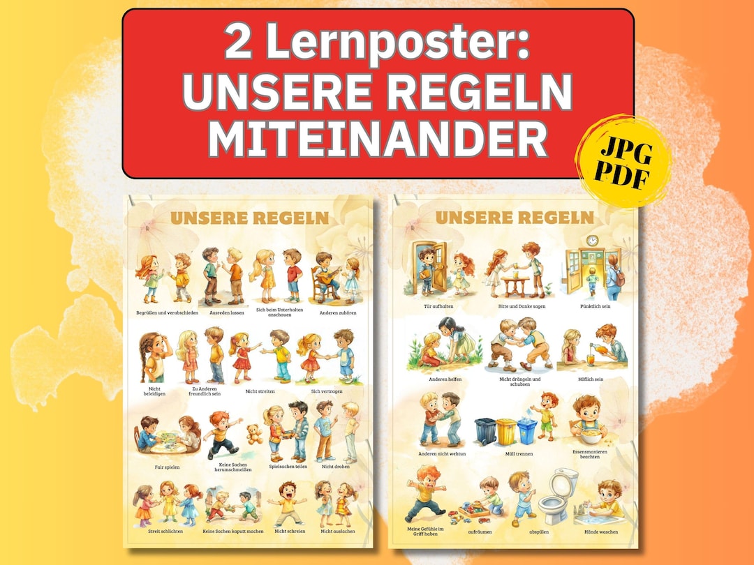 Routine Poster Regeln Kindergarten Regeln in der Krippe, Poster ...