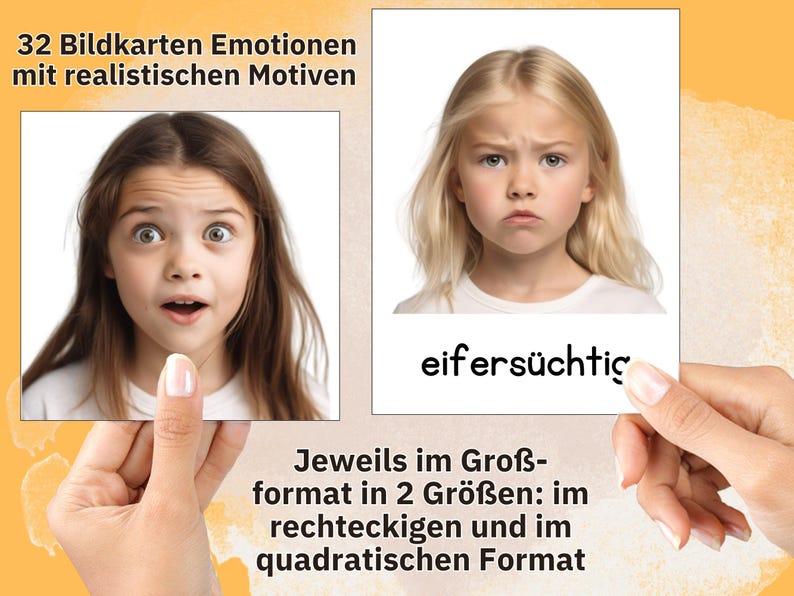 Realistische Emotionen deutsch Karten Gefühle, Gefühlskarten reale ...