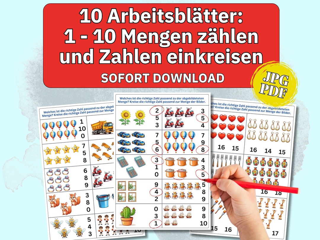 Montessori Mathematics Tasks, 1-20 Quantity Identification, Quantities ...