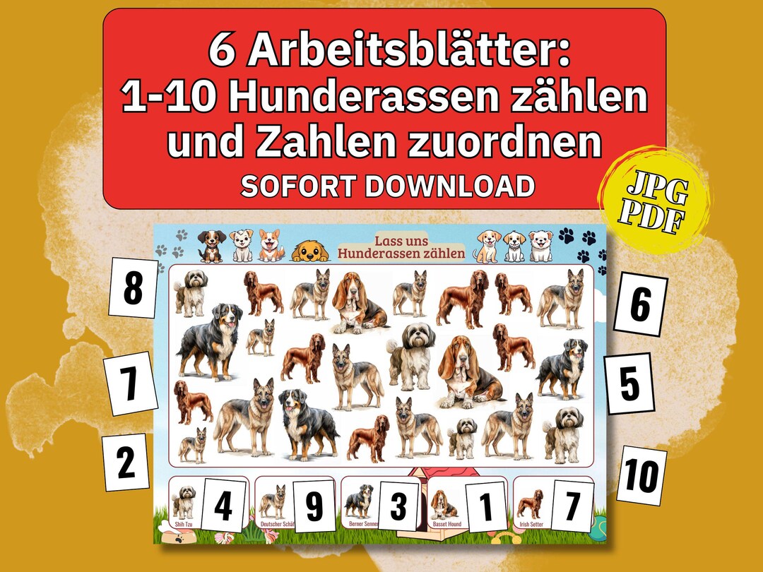 Dog Breed Pictures, Dog Picture Puzzles, Kindergarten Worksheet, Math ...
