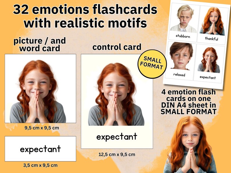 Emotion Flash Cards Feelings Kids Feelings Cards, Emotions Flashcards ...