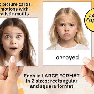 Emotion Flash Cards Feelings Kids Feelings Cards, Emotions Flashcards ...
