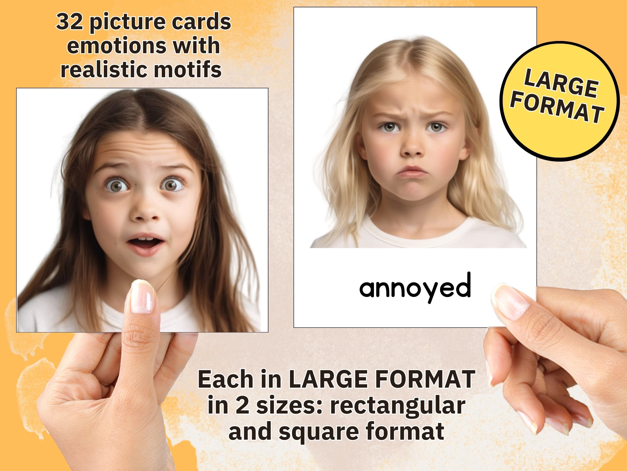Emotion Flash Cards Feelings Kids Feelings Cards, Emotions Flashcards ...