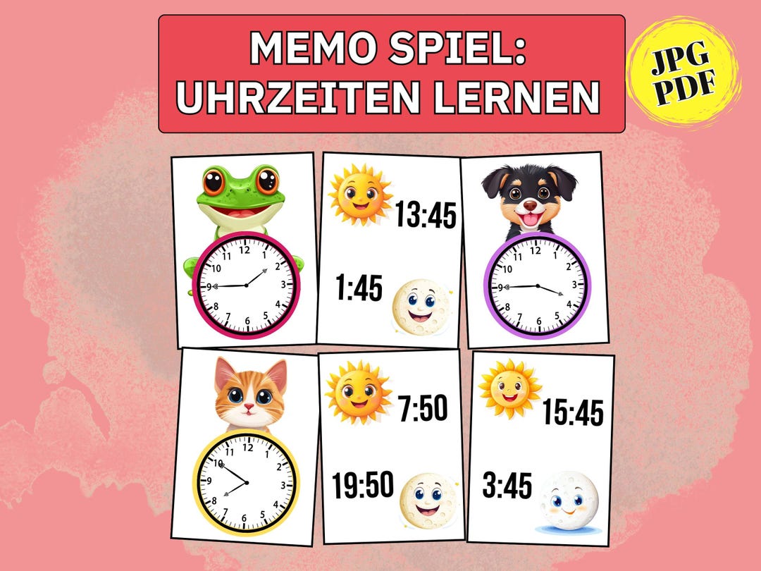 Time-learning Puzzle for Preschoolers, Analog Clock, Digital and Analog ...