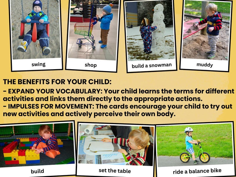 Action Verbs Flashcards for Kids Action Words Poster Verb Sheet ...