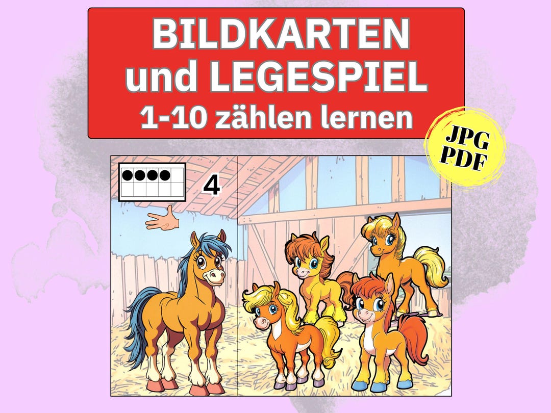 Learning to Count Picture Cards Kindergarten Montessori Numbers and ...