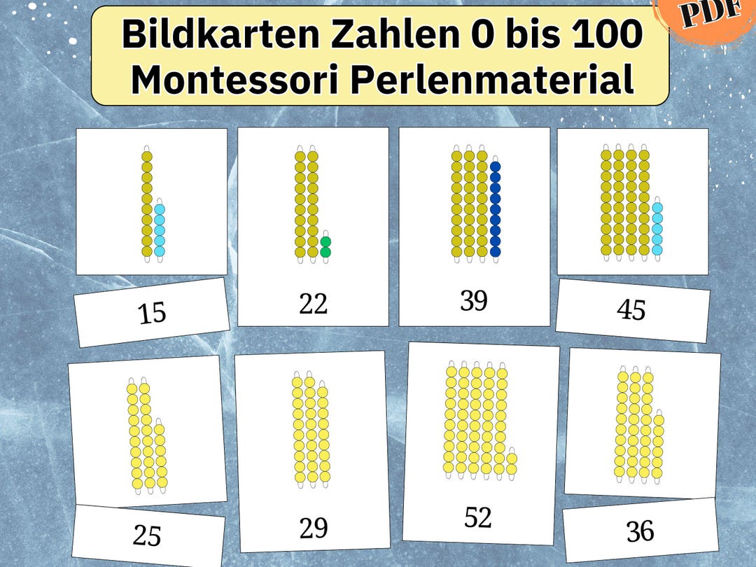 Montessori Bead Material Numbers Montessori Learning Numbers, Number ...