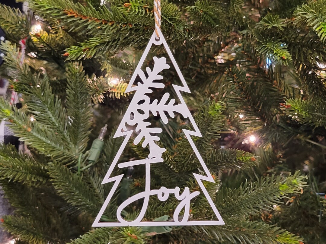 Joy Tree Ornament Vector SVG Digital Download Laser Cut File Glowforge ...