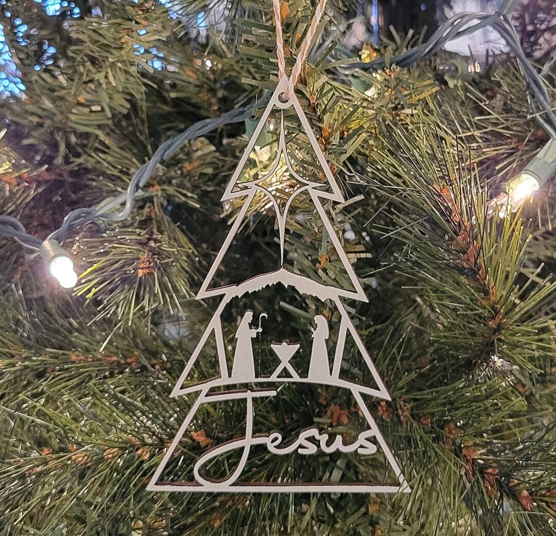 Glowforge | Lightburn | Xtool | Jesus | Christmas Tree | Customizable ...