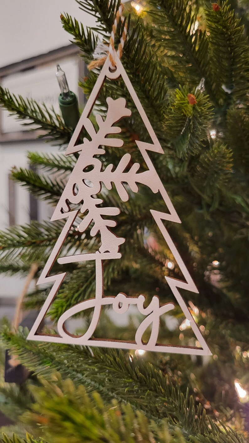 Joy Tree Ornament Vector SVG Digital Download Laser Cut File Glowforge ...