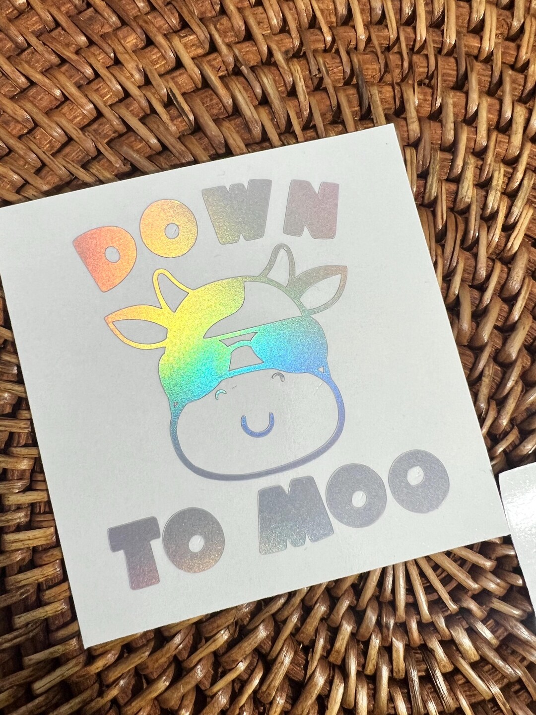 Moo Moo Subamoo “down to Moo” Decals, Water Bottle Decal, Decal Sticker ...